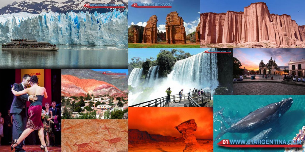 Info of Tourist places of Argentina declared world heritage, by UNESCO
